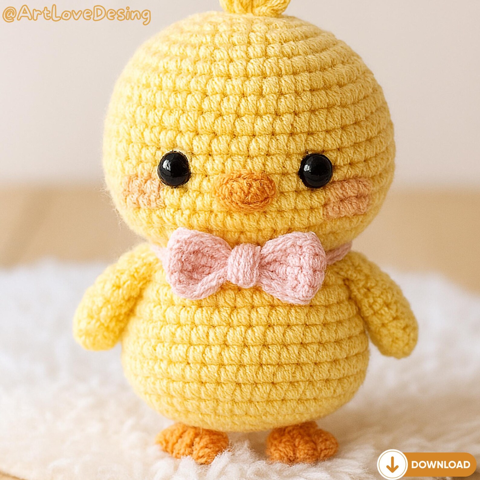 Amigurumi Chick Crochet Pattern PDF – Cute Easter Chick Plush Toy ...