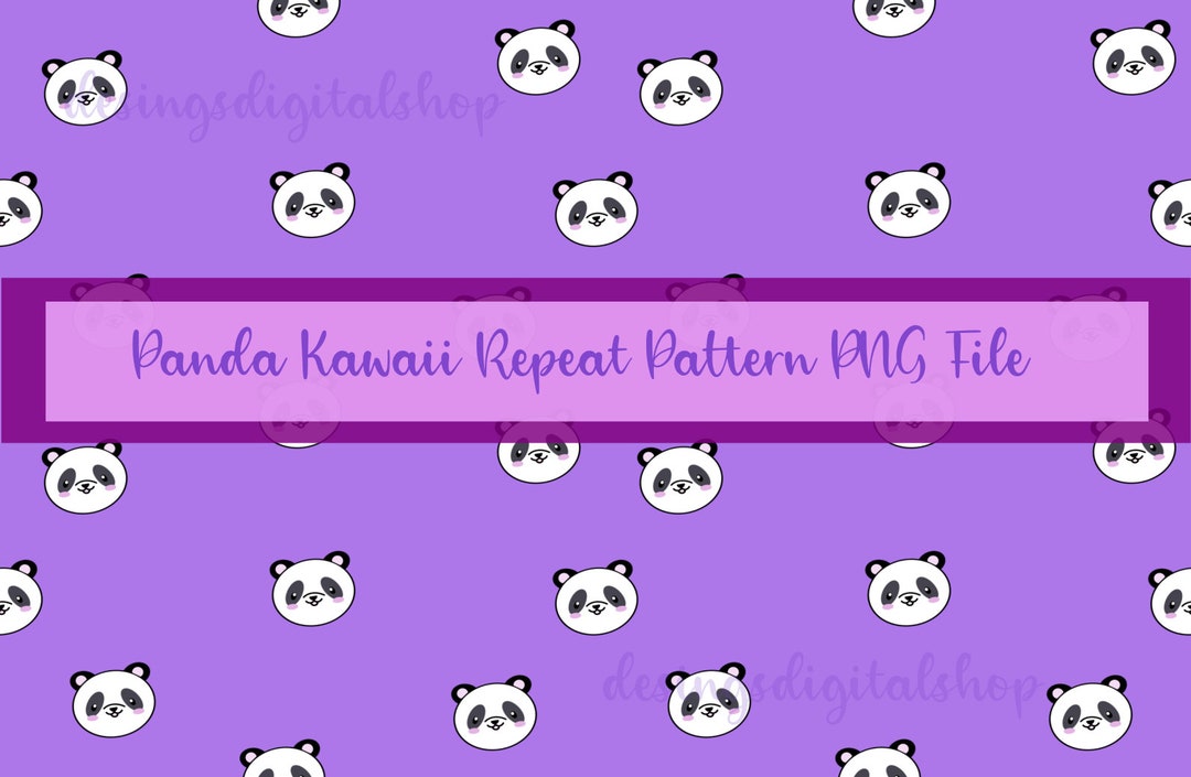 Kawaii Panda Repeat Pattern - Etsy
