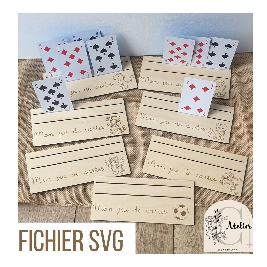 Lot de 15 SVG Porte cartes enfants - lot de support pour jeu de cartes ...