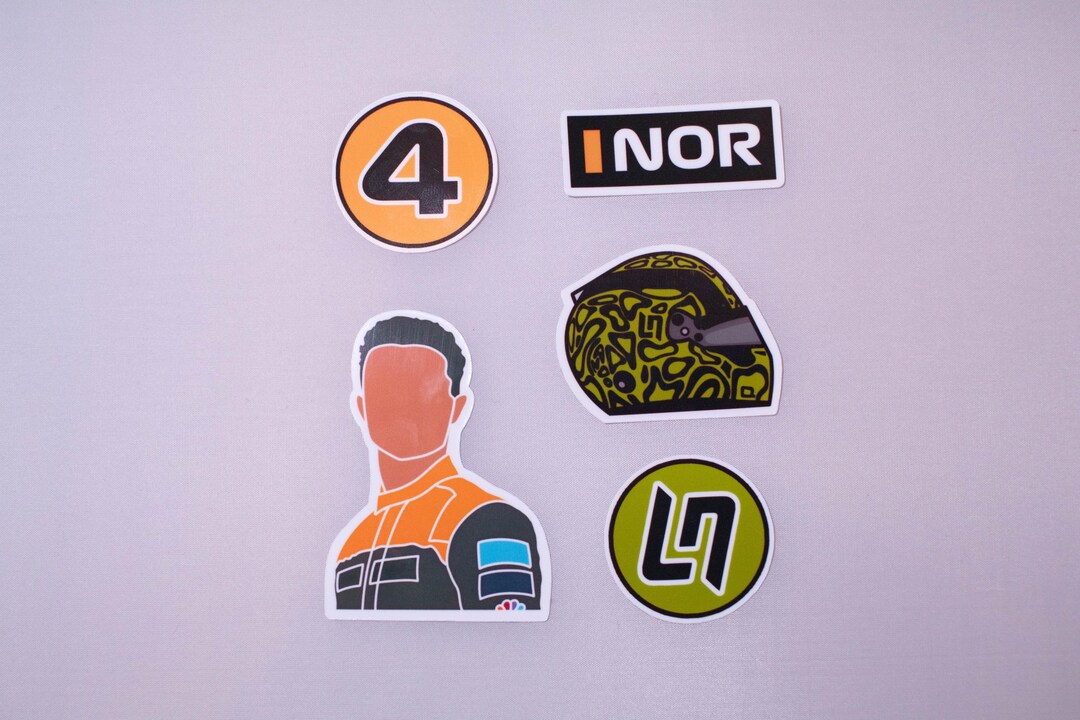 Lando Norris Vinyl Sticker | Lando Norris Helmet Sticker | Mclaren ...
