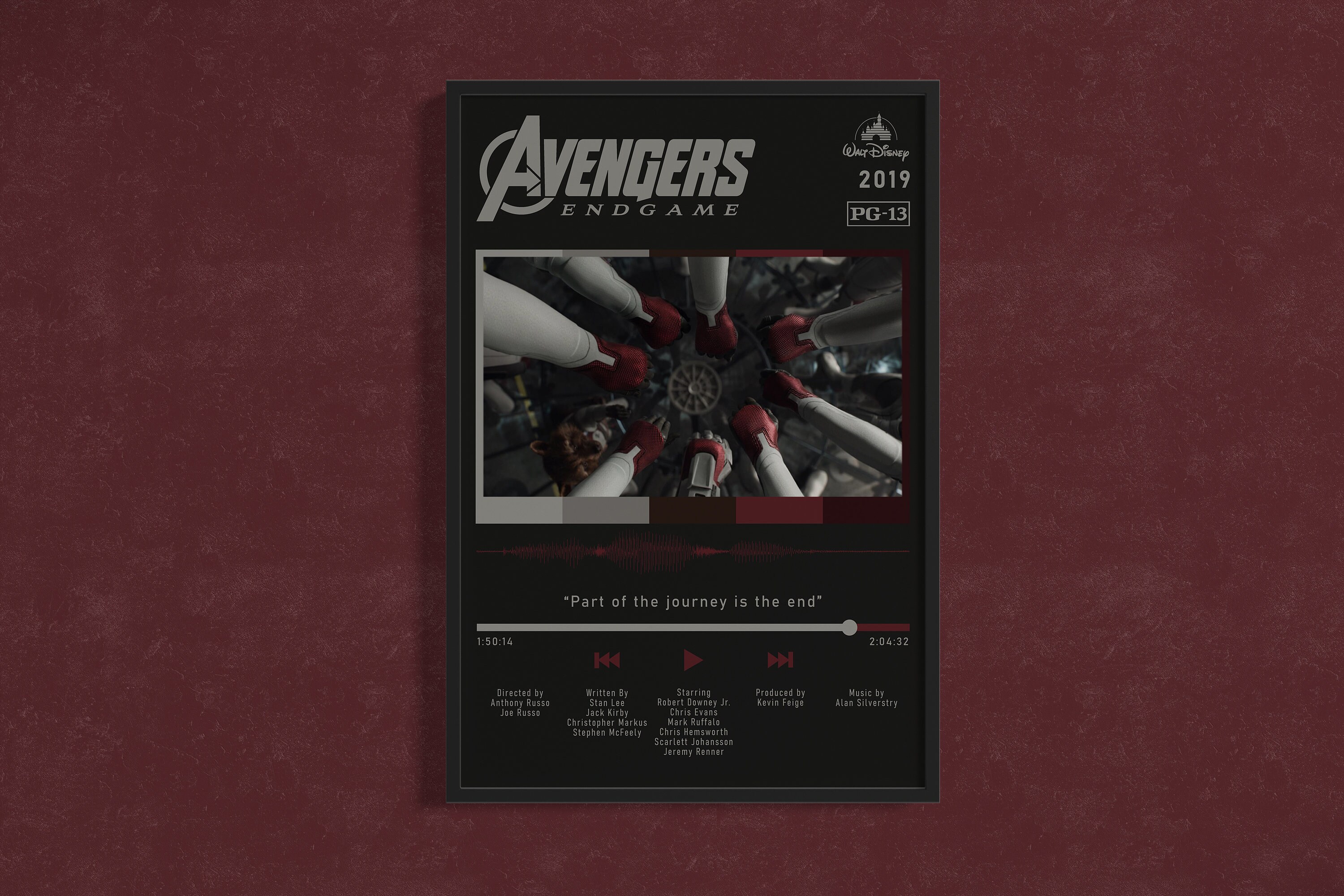 Avengers Endgame Custom Movie Poster With Unique Soundbite and Modern ...