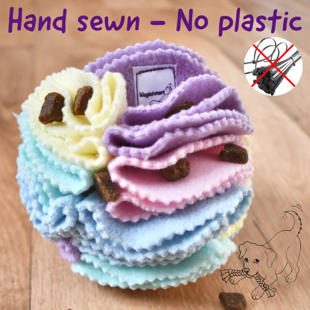 Plastic FREE Fleece Snuffle Ball, Hand Sewn Sniffing Enrichment Ball ...