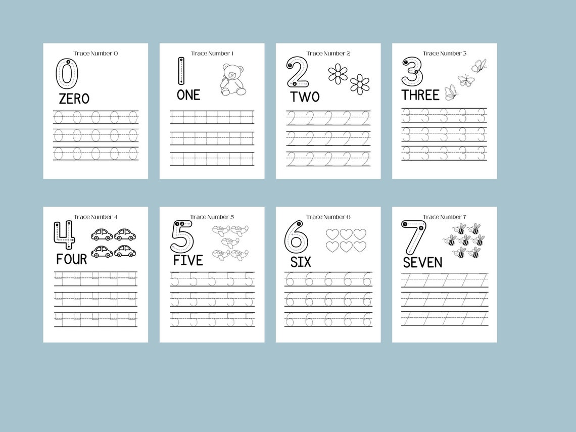 Number Tracing Worksheet Line Tracing Worksheets Preschool Activity ...