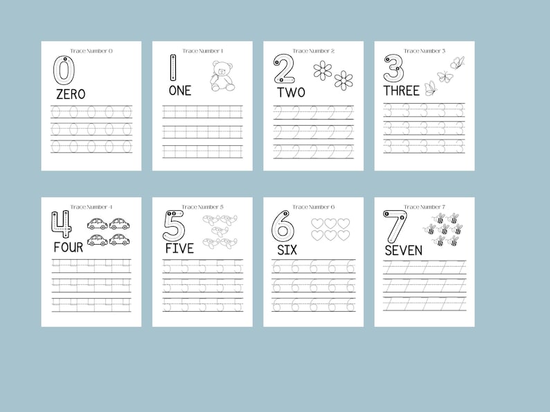 Number Tracing Worksheet | Line Tracing Worksheets| Preschool Activity ...