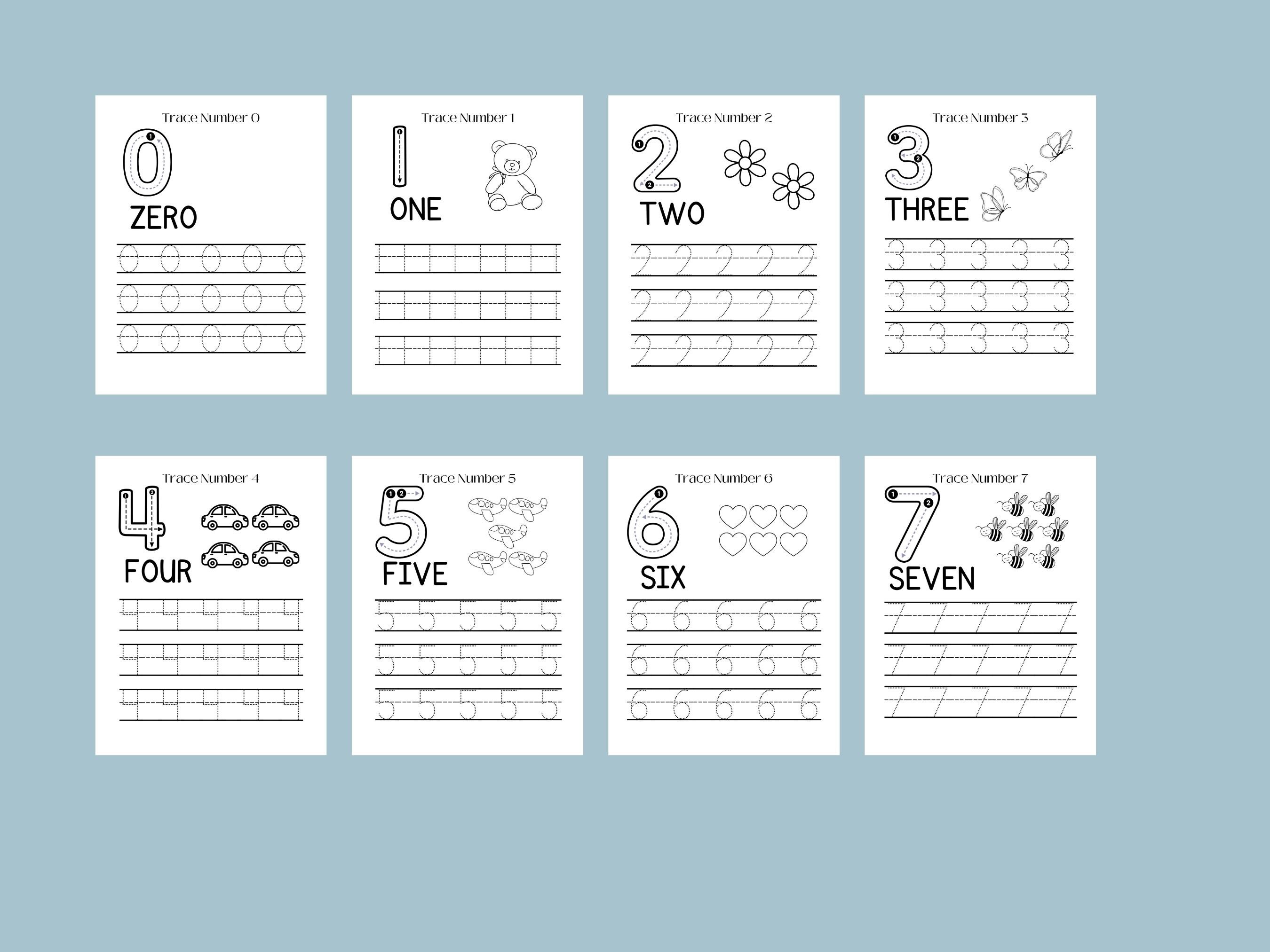 Number Tracing Worksheet | Line Tracing Worksheets| Preschool Activity ...