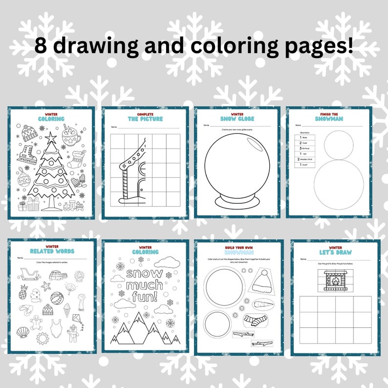 Printable Winter Activities Bundle 30 Page Activity Bundle - Etsy