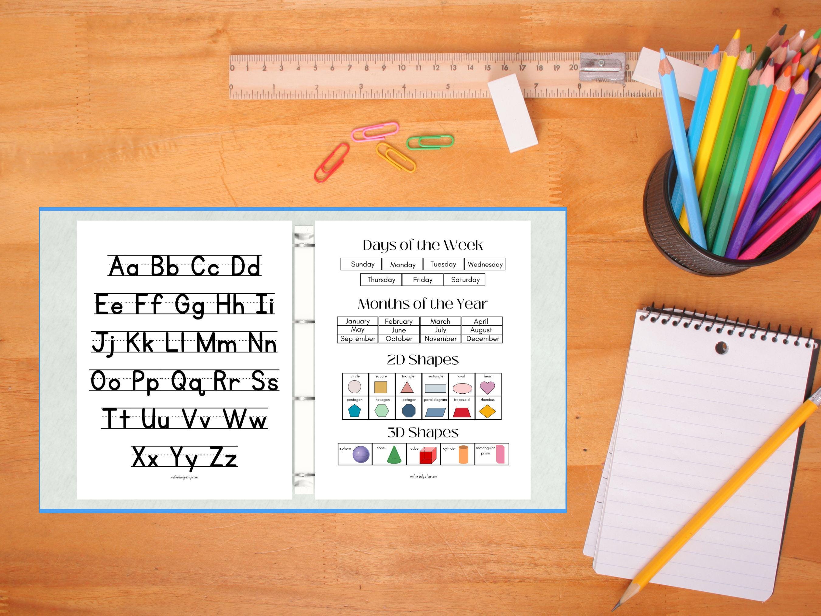 Kindergarten Resource Bundle: Homeschool Student Reference Sheets ...