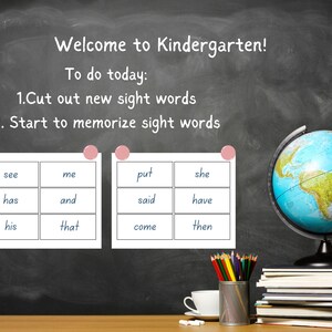 Kindergarten Sight Word Flash Cards & Roll and Read Game (digital ...