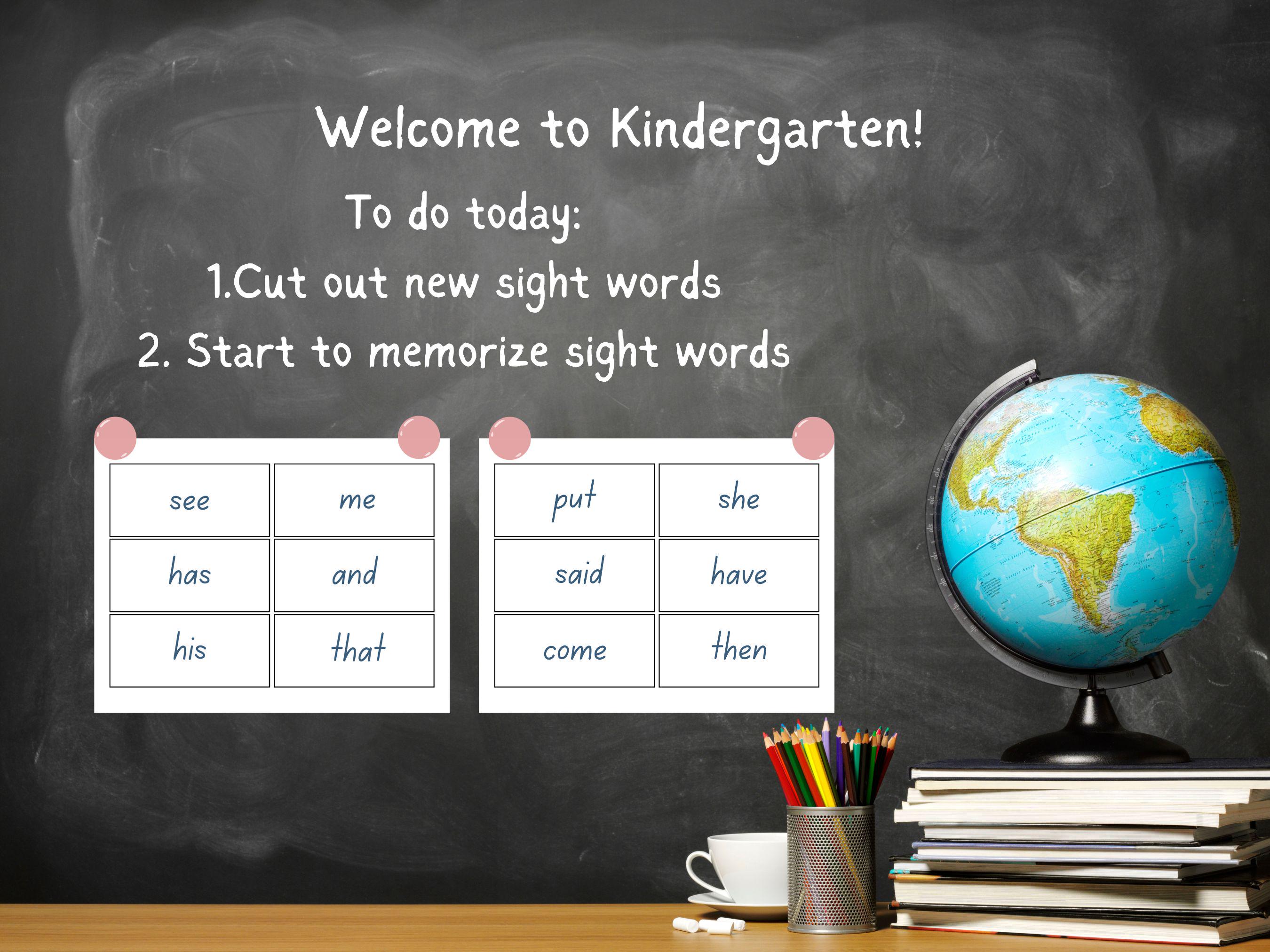 Kindergarten Sight Word Flash Cards & Roll and Read Game (digital ...