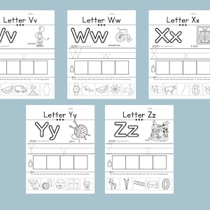 Letter of the Week Worksheets: Preschool Kindergarten Curriculum ...