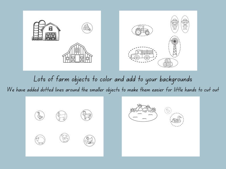 Build-a-farm Craft: Kids' Printable Farm Animal Activity (PDF) - Etsy