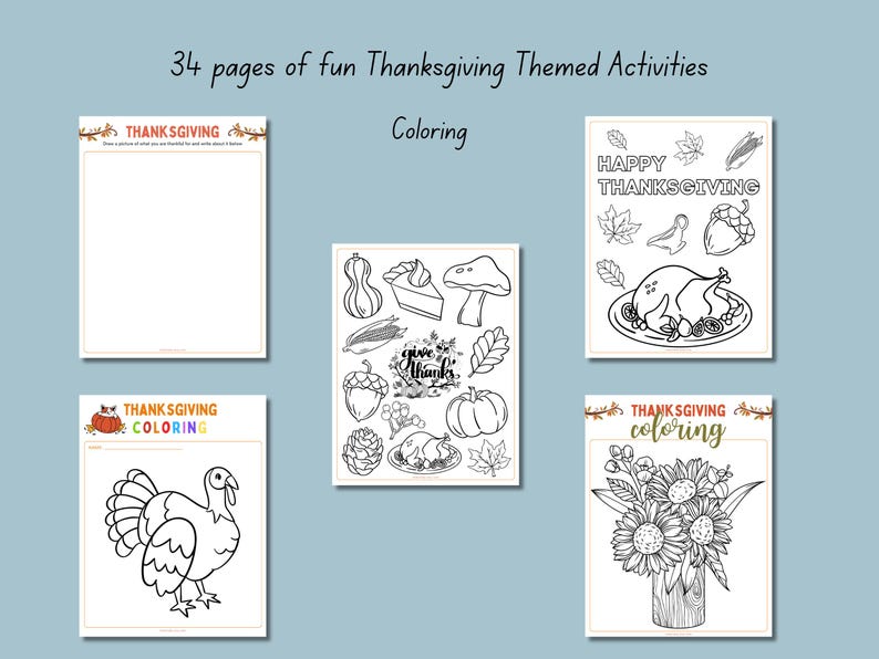 Thanksgiving Activity Pages, Thanksgiving Coloring Pages, Thanksgiving ...