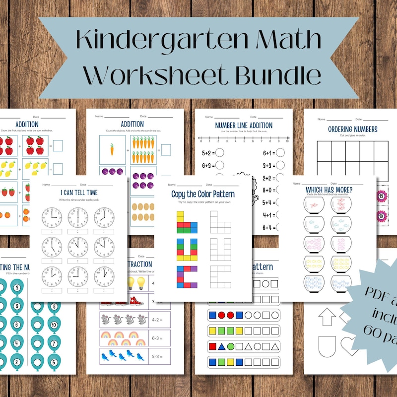 Math Worksheets - Etsy