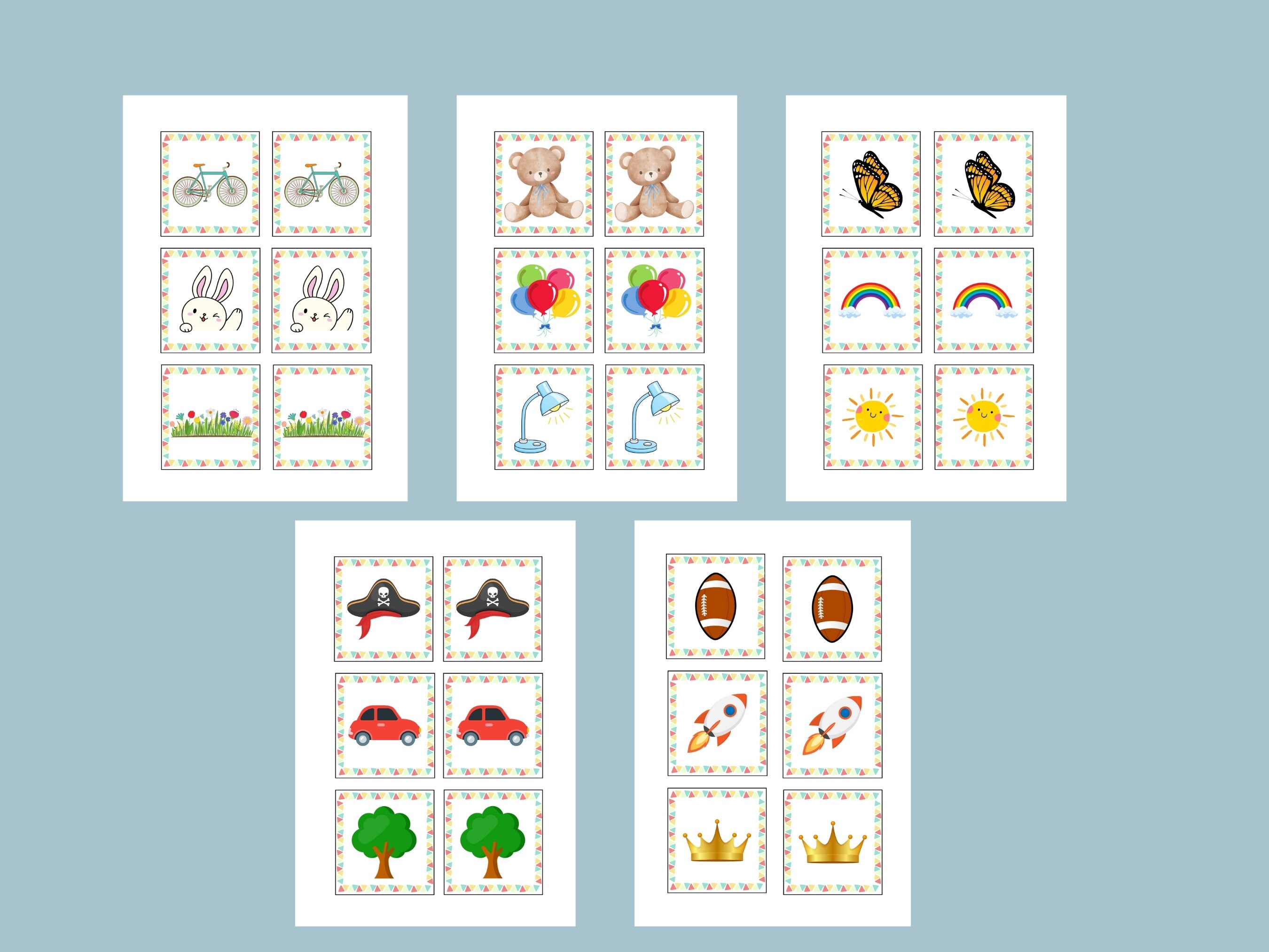 Montessori Memory Matching Game: Winter & Regular Themes (printable) - Etsy