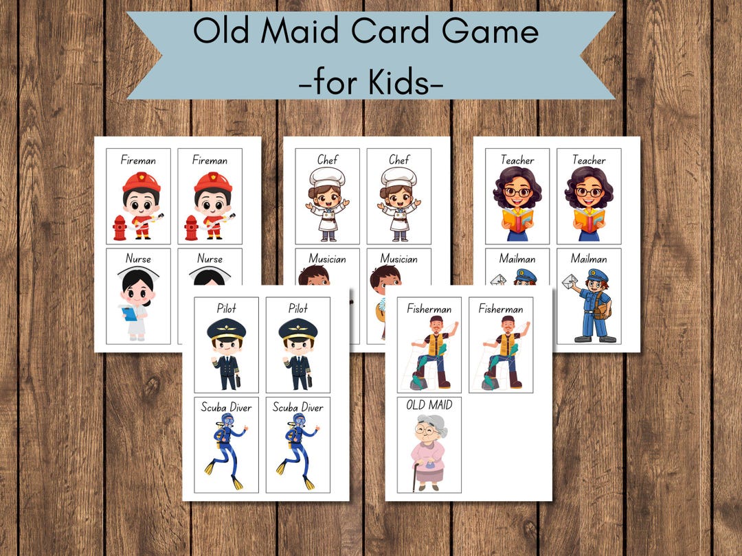 Old Maid Card Game | Kid Friendly Old Maid Game | Kid's Card Game ...