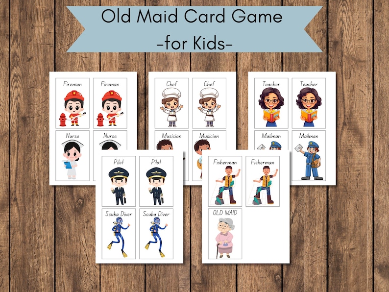 Old Maid Card Game | Kid Friendly Old Maid Game | Kid's Card Game ...