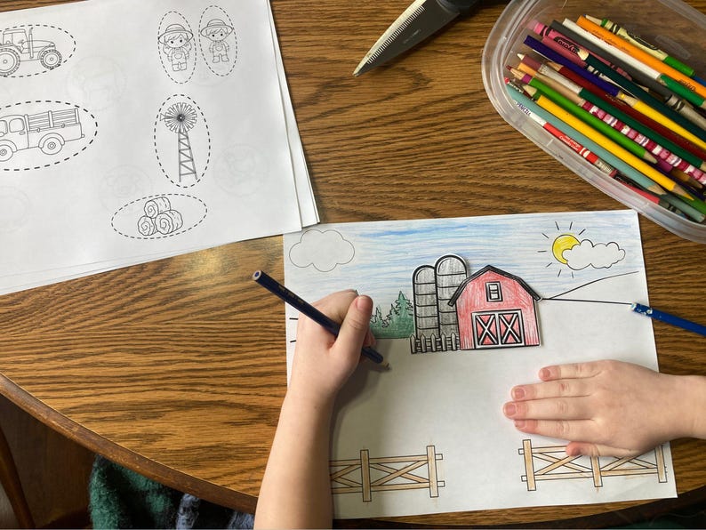 Build-a-farm Craft: Kids' Printable Farm Animal Activity (PDF) - Etsy