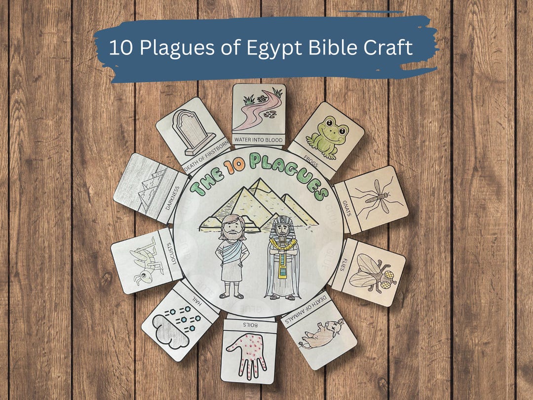 10 Plagues of Egypt Bible Craft: Sunday School Printable (PDF) - Etsy