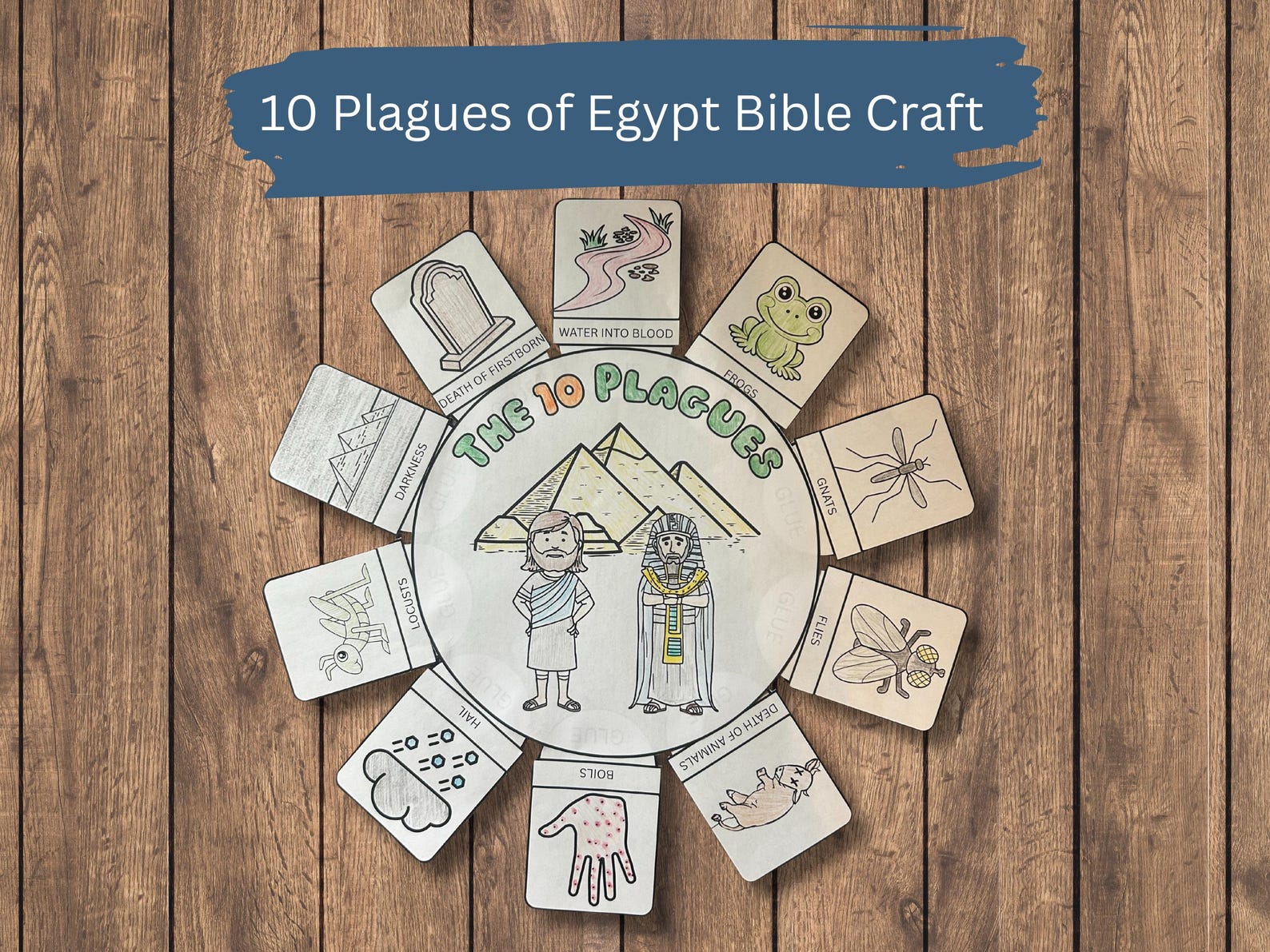 10 Plagues of Egypt Bible Craft: Sunday School Printable (PDF) - Etsy