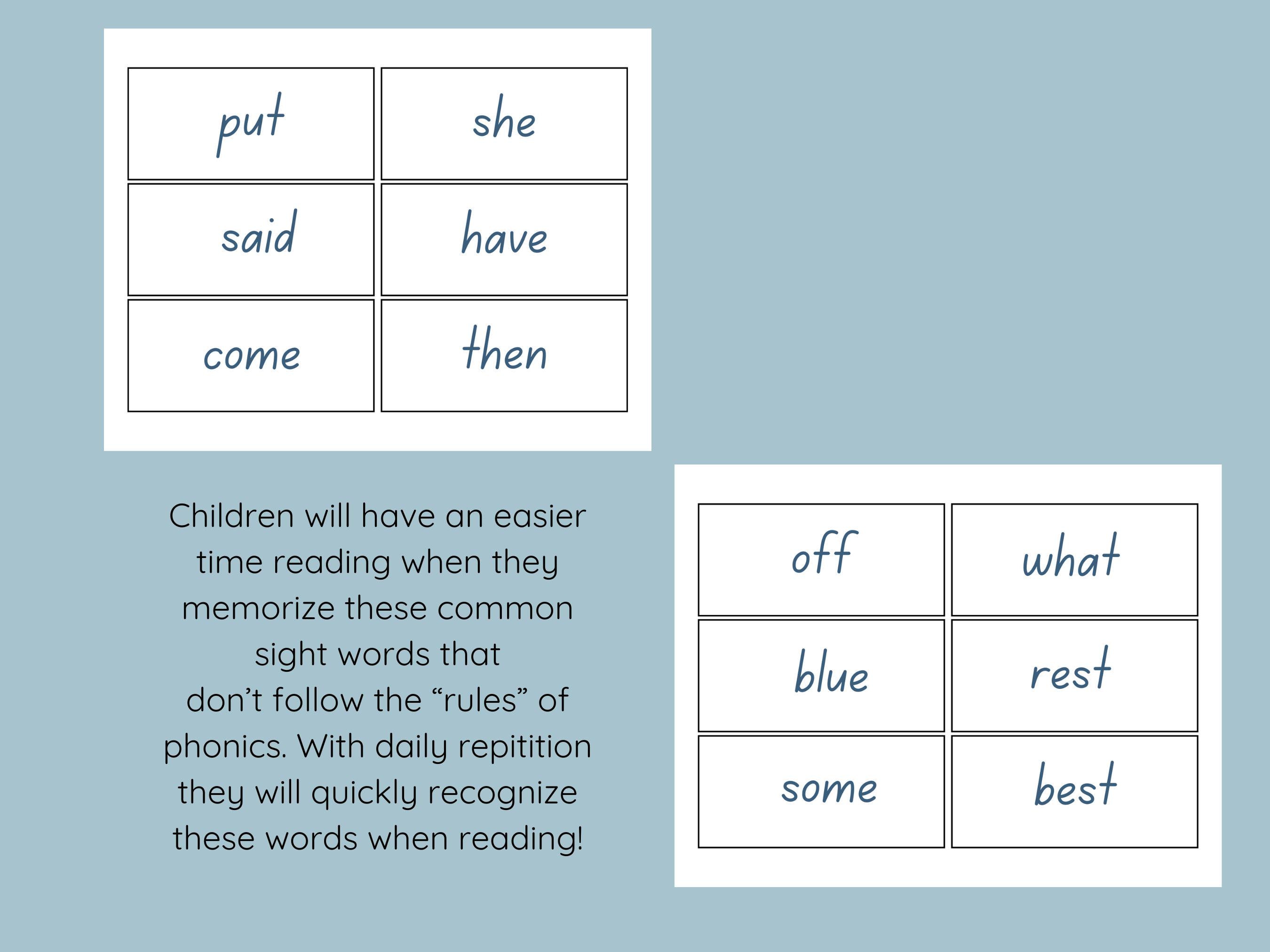 Kindergarten Sight Word Flash Cards & Roll and Read Game (digital ...