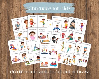 Charades Game for Kids Printable Kid-edition Charades Classroom ...