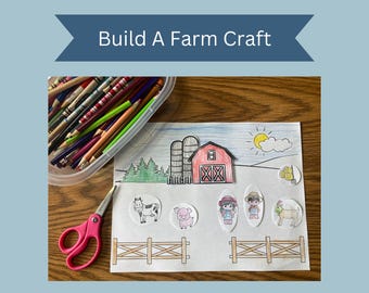 Build A Farm Craft Printable Download Build A Barnyard Farm Craft ...