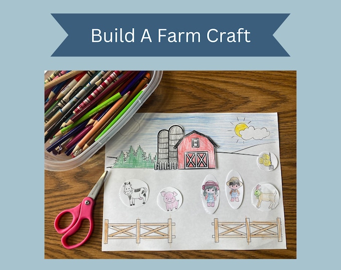 Build-a-farm Craft: Kids' Printable Farm Animal Activity (PDF) - Etsy