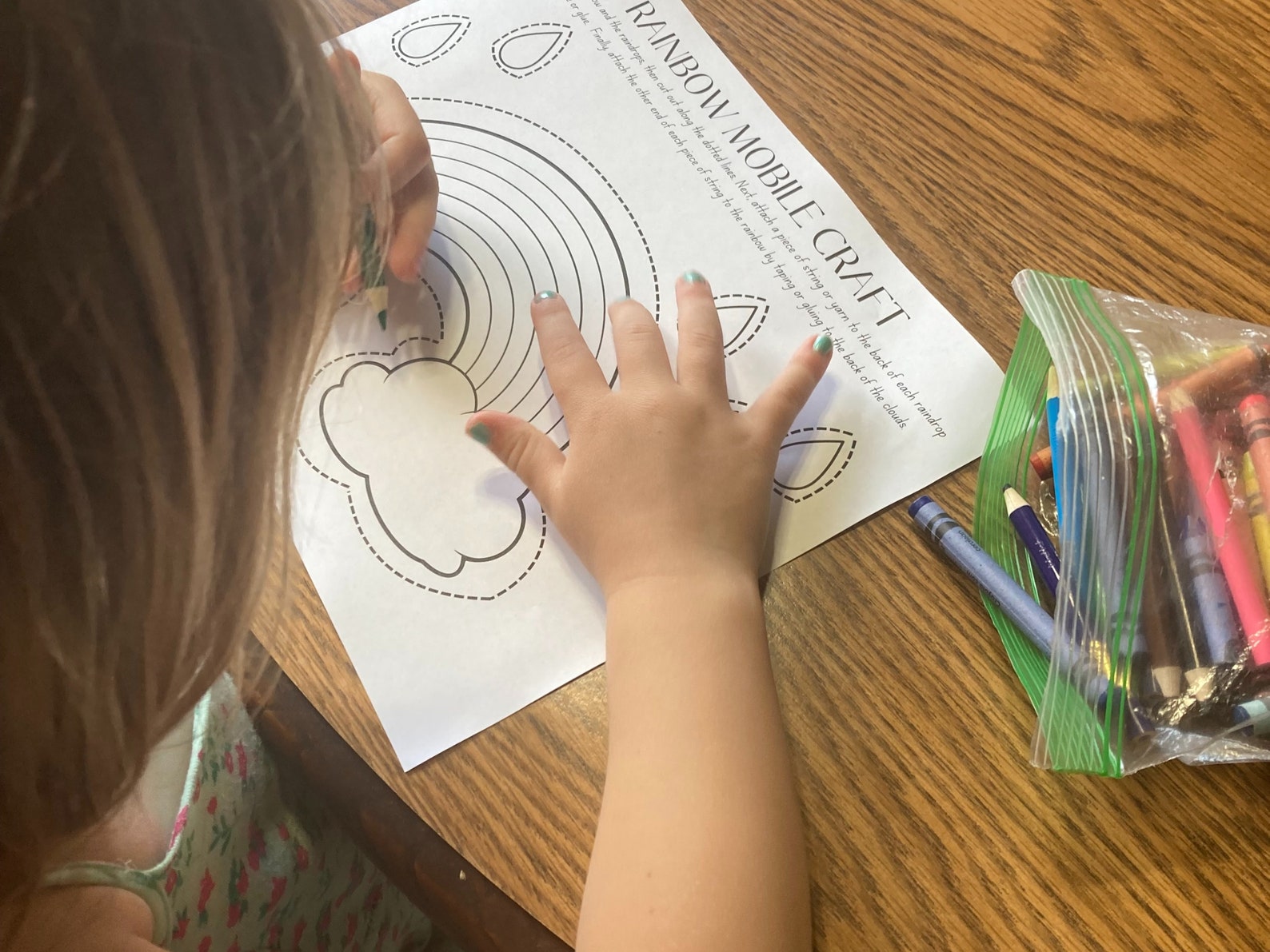 Rainbow Mobile Printable Craft, Preschool Rainbow Activity, Homeschool ...