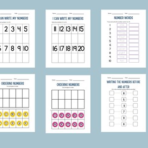 Kindergarten Math Worksheet Bundle: Addition, Subtraction, Telling Time ...