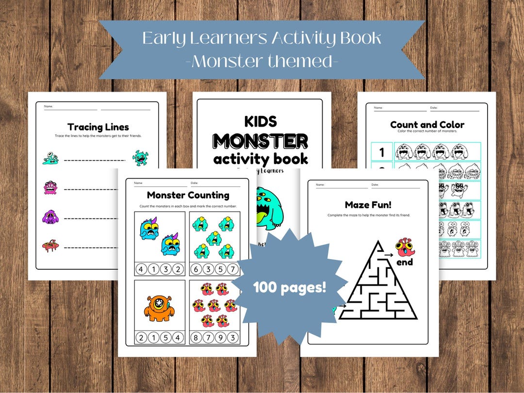 Monster Themed Activity Bundle | Early Learners Educational Bundle ...