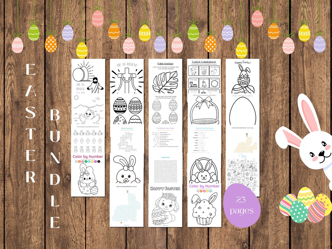 23 Printable Easter Activity Bundle, Easter Kids Activity, Word Find ...