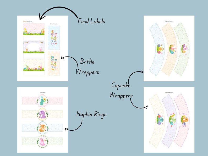 Printable Easter Bundle, Easter Kids Activity, Party Decorations, Egg ...