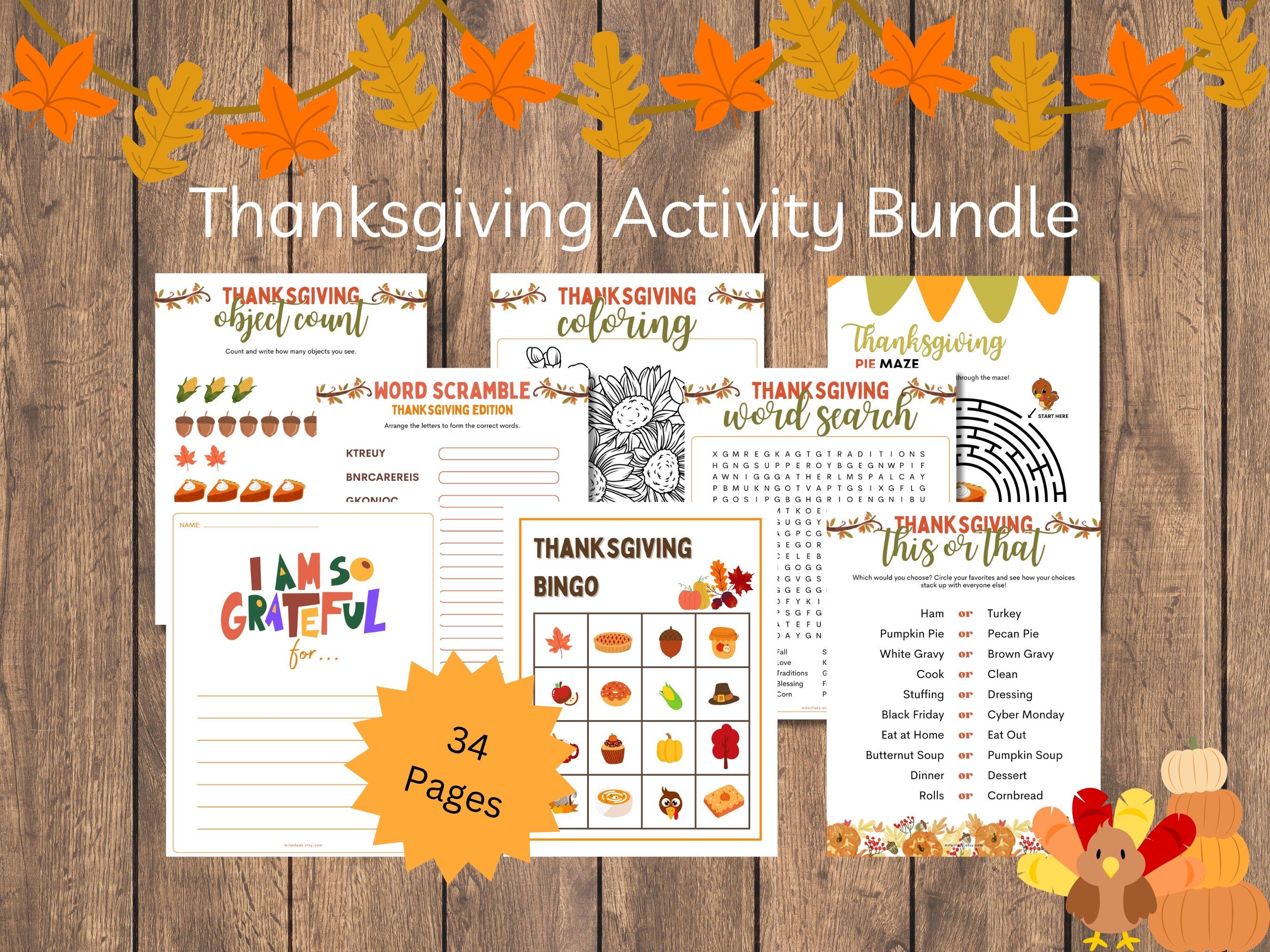 Thanksgiving Activity Pages, Thanksgiving Coloring Pages, Thanksgiving ...
