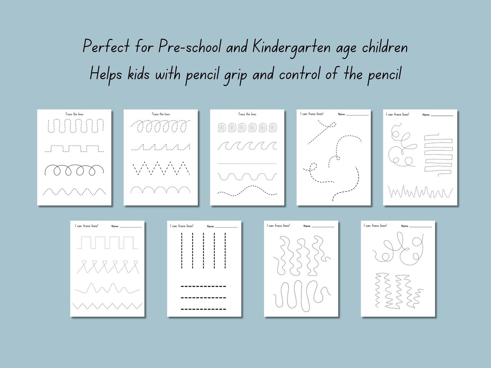 Number Tracing Worksheet | Line Tracing Worksheets| Preschool Activity ...