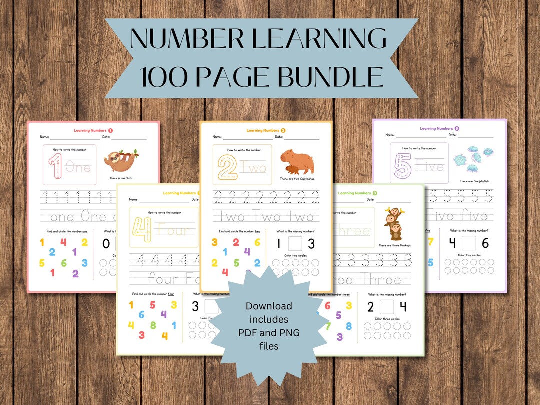 Learning Numbers Bundle| Number Learning Worksheets| Preschool and ...