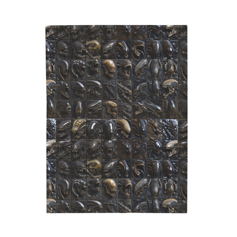 Xenomorph Dark Tiles Velveteen Plush Blanket - Etsy