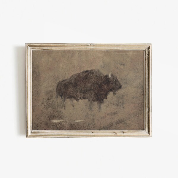 Bison Print - Etsy