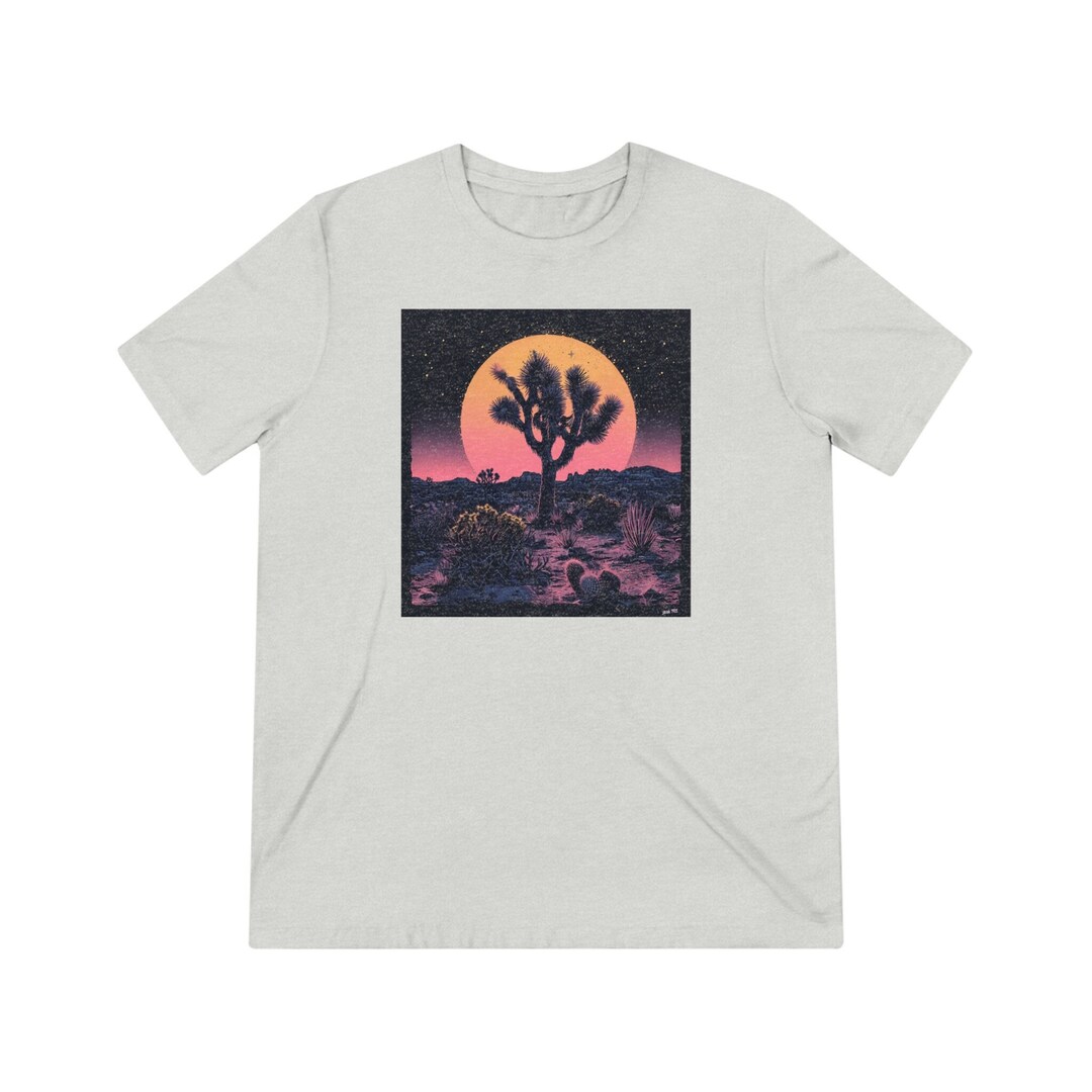 Joshua Tree National Park Psychedelic Sunset Triblend Tee - Etsy