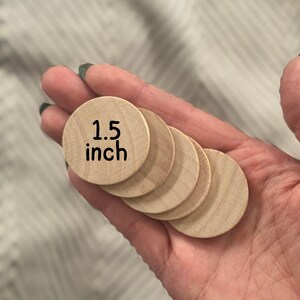 50 Blank Wooden Token Wood Coins Blank Wood Token for Kids Reward Token ...