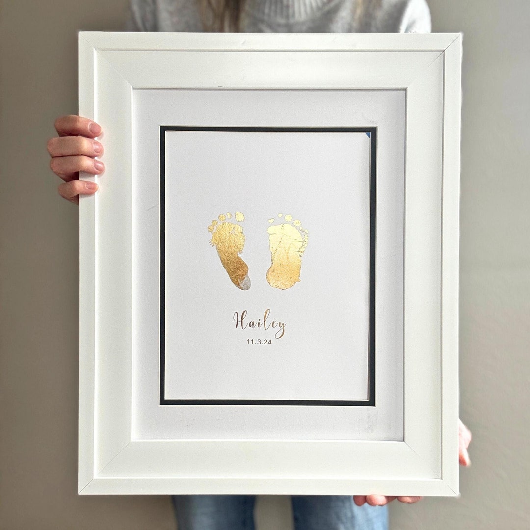 Baby Keepsake for First Time Mom Gift Custom Baby Footprint Sign ...