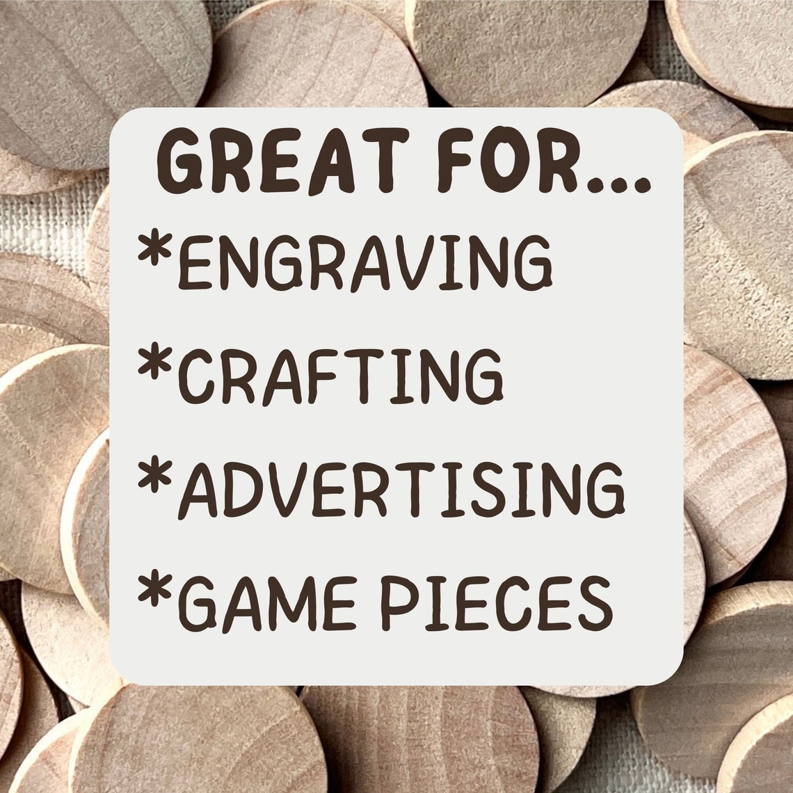 50 Blank Wooden Token Wood Coins Blank Wood Token for Kids Reward Token ...