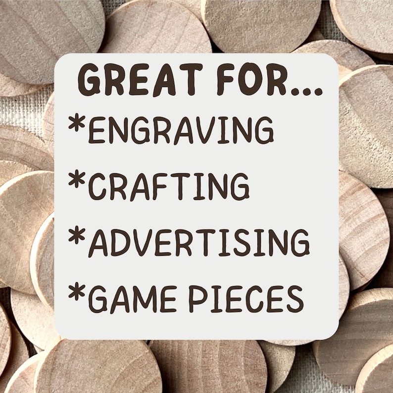 50 Blank Wooden Token Wood Coins Blank Wood Token for Kids Reward Token ...