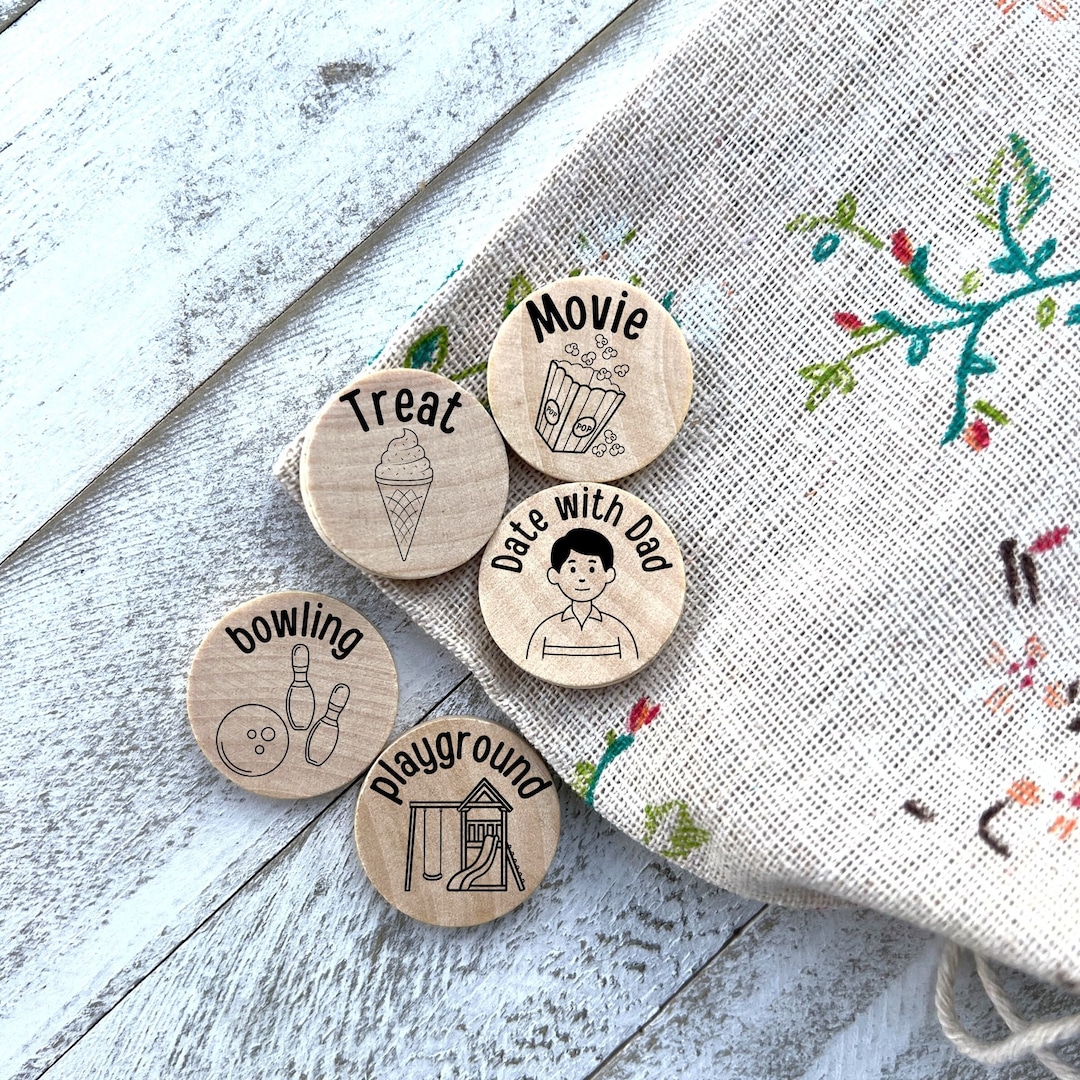 Reward Chart Tokens for Kids Blank Reward Tokens Reward System - Etsy