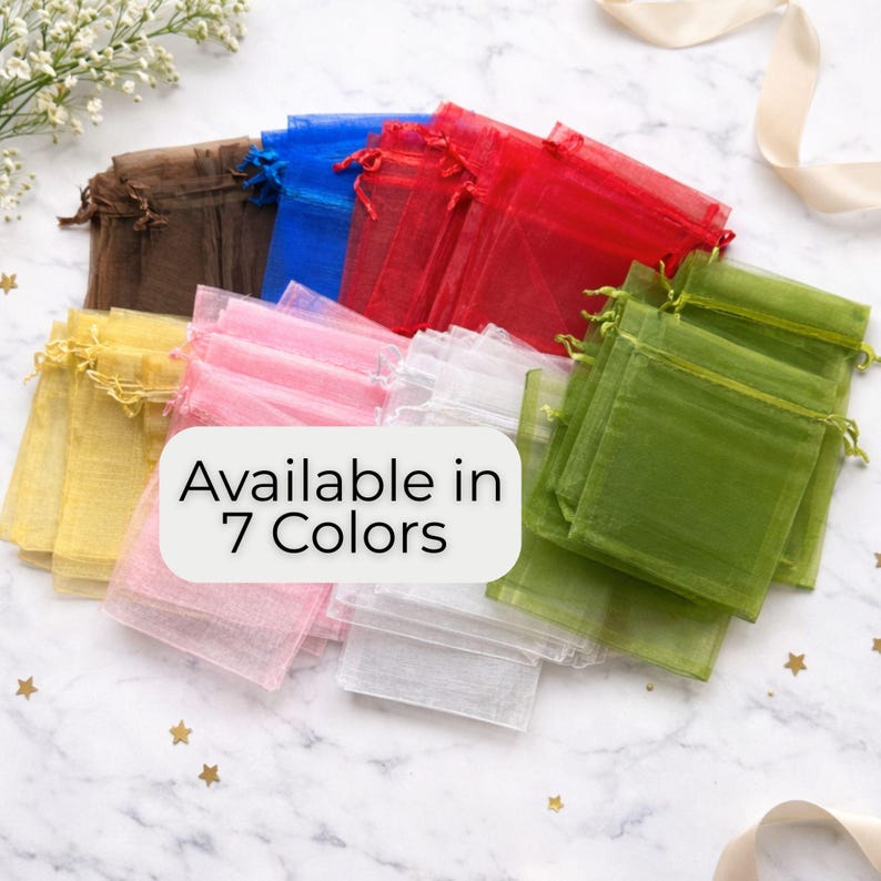 Small Party Favor Bag Mesh Gift Bag Drawstring Organza Bag Small ...