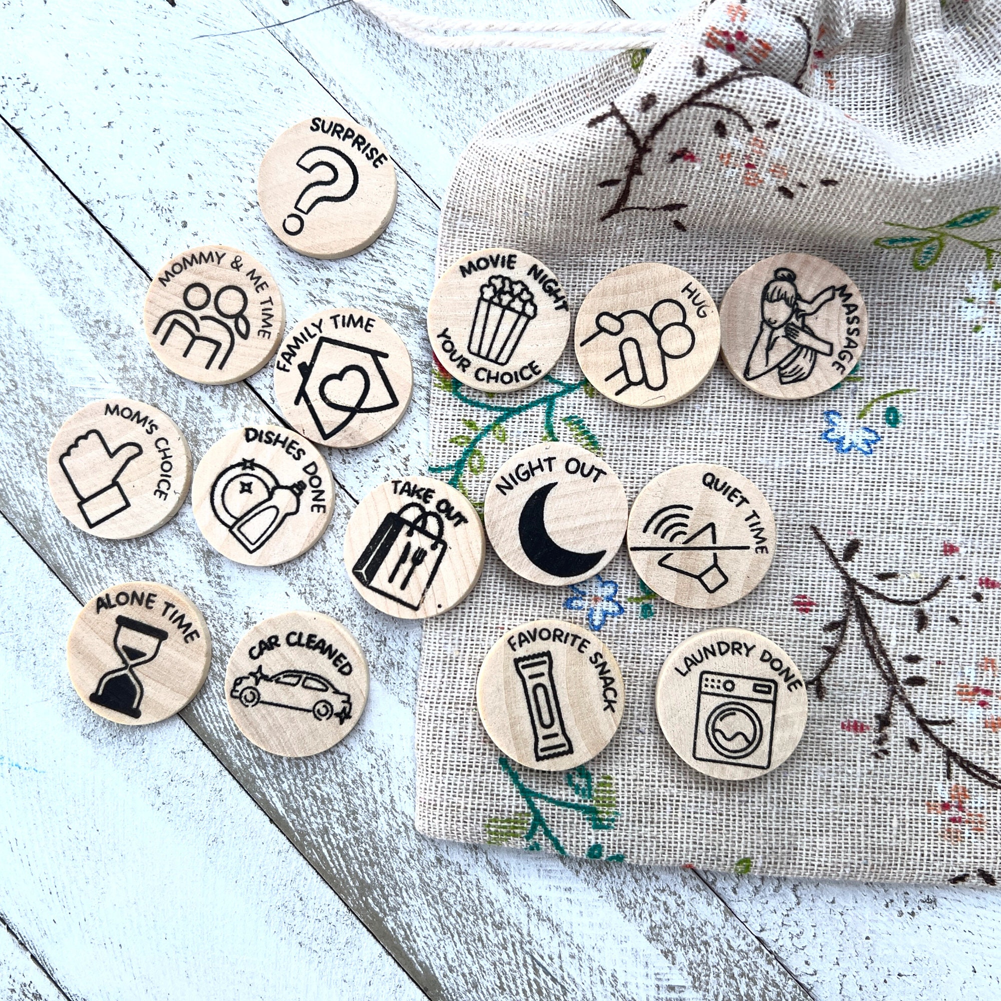 Reward Chart Tokens for Kids Blank Reward Tokens Reward System - Etsy