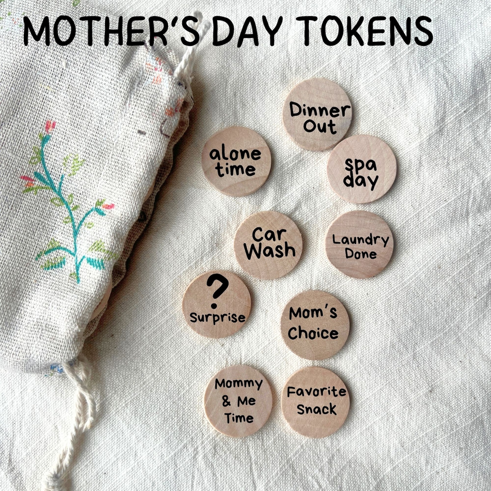 50 Blank Wooden Token Wood Coins Blank Wood Token for Kids Reward Token ...