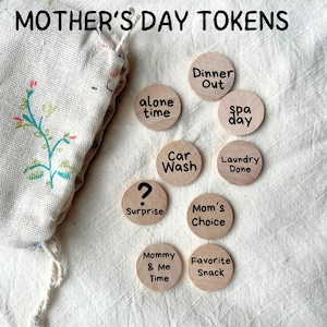 50 Blank Wooden Token Wood Coins Blank Wood Token for Kids Reward Token ...