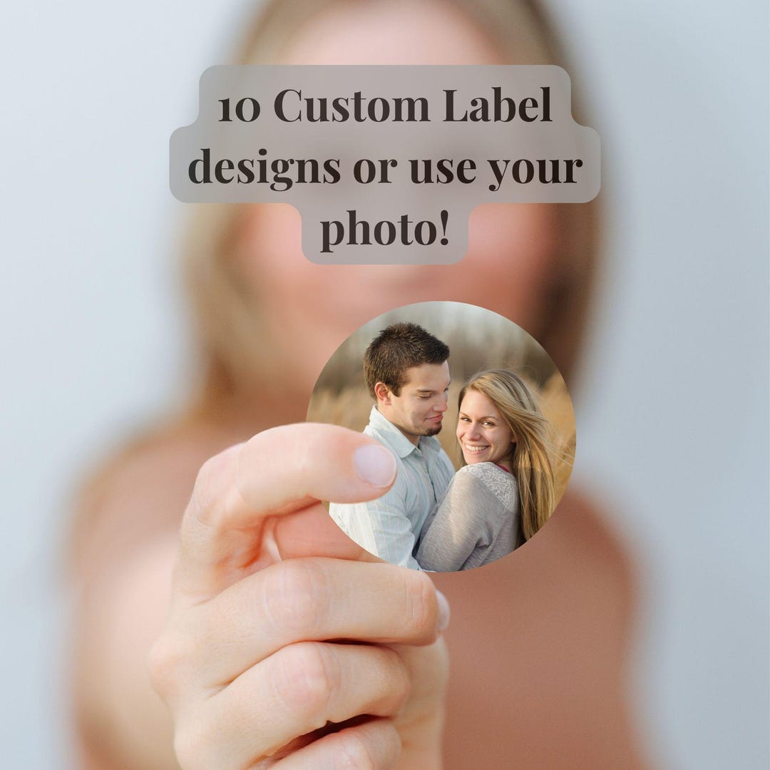Personalized Photo Sticker Labels for Wedding Stationery Customized ...