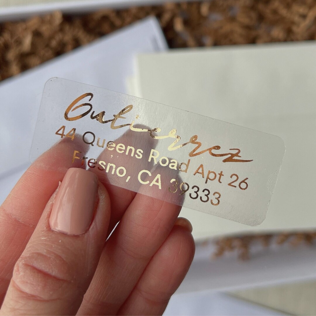 Return Address Labels for Wedding Thank You Card Stationery Rose Gold ...