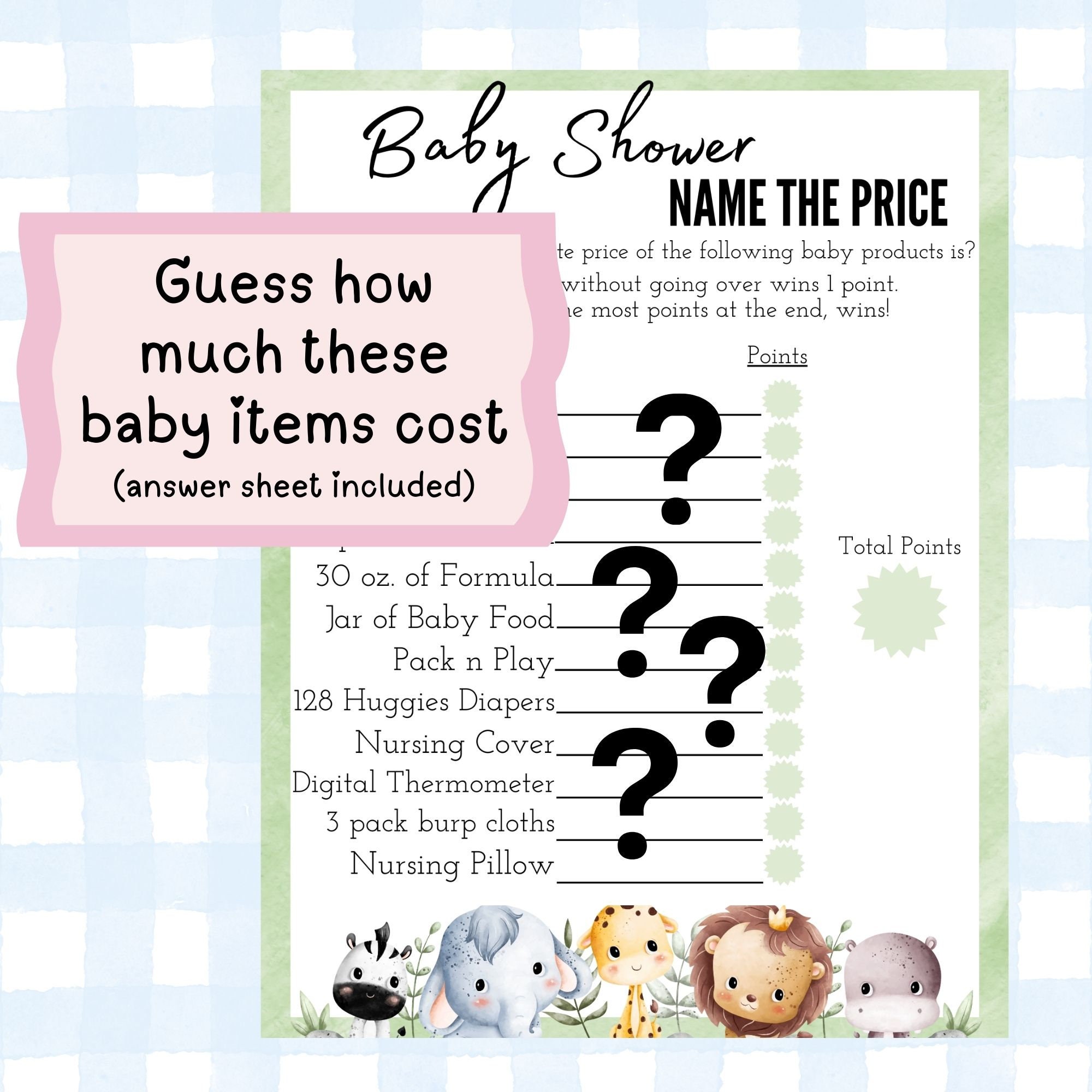 Printable Games Bundle Baby Shower Bingo Gender Reveal Party Baby ...
